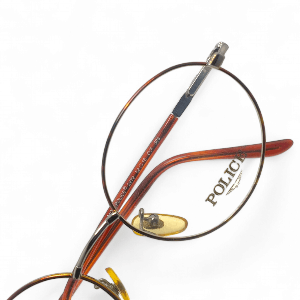 Brown Tortoise Police Eyeglasses – Vintage Round Frame